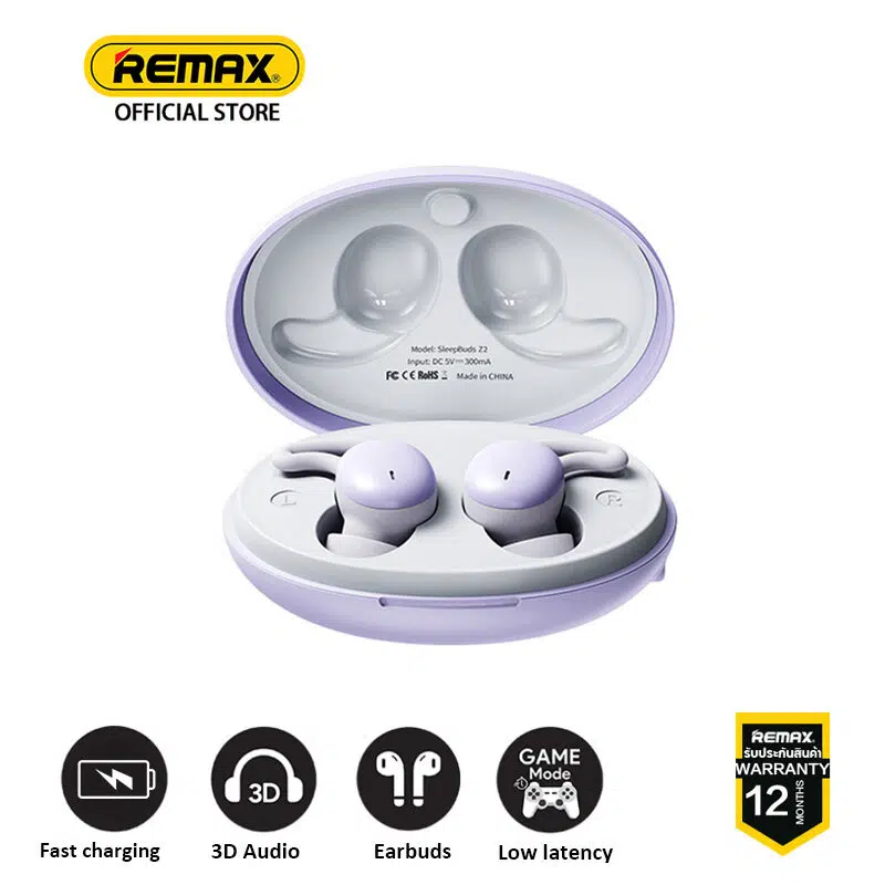 Remax SleepBuds Z2 หูฟังบลูทูธ หูฟังบลูทูธไร้สาย5.3 หูฟังบลูทูธสําหรับการนอนหลับ - SWOPMART
