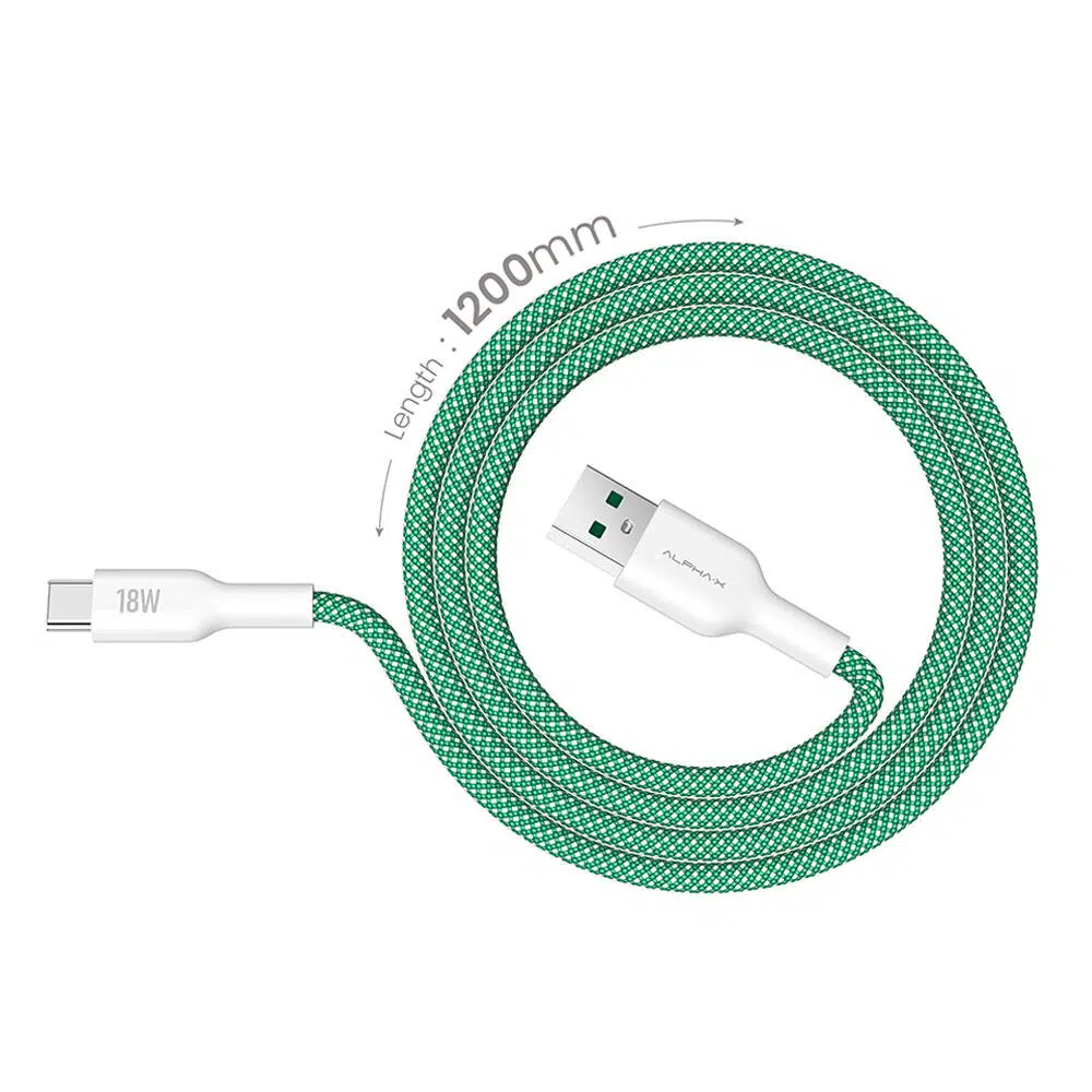 Cable Type-C 18W(Dark Green,ALUSB-2C) - SWOPMART